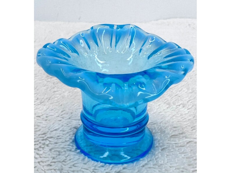 Fenton Art Glass Pre Logo Blue Opal #37 JIP Mini Vase - 2" - Etsy