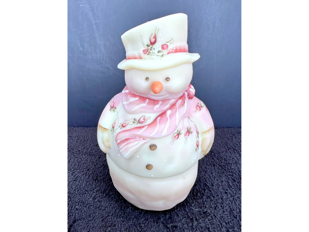 Fenton Burmese Snowman Fairy Light - HP by M. Young (glows) - Etsy