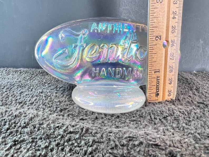 Fenton USA Art Glass Logo Store Display Sign 9499 Carnival Clear - Etsy