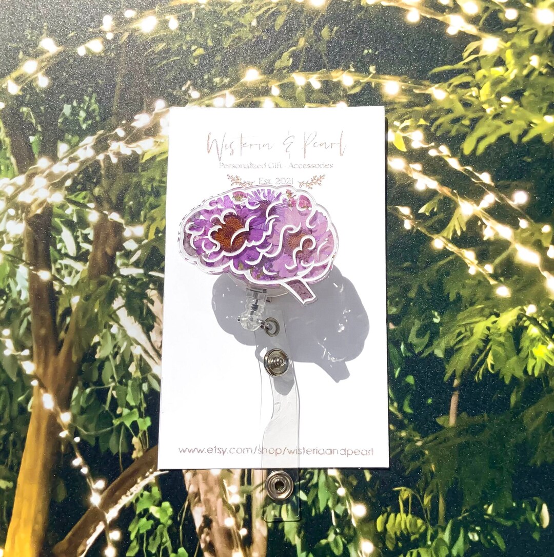 Anatomical Brain Badge Reel, Psychologist Badge Reel, Neurologist Badge ...