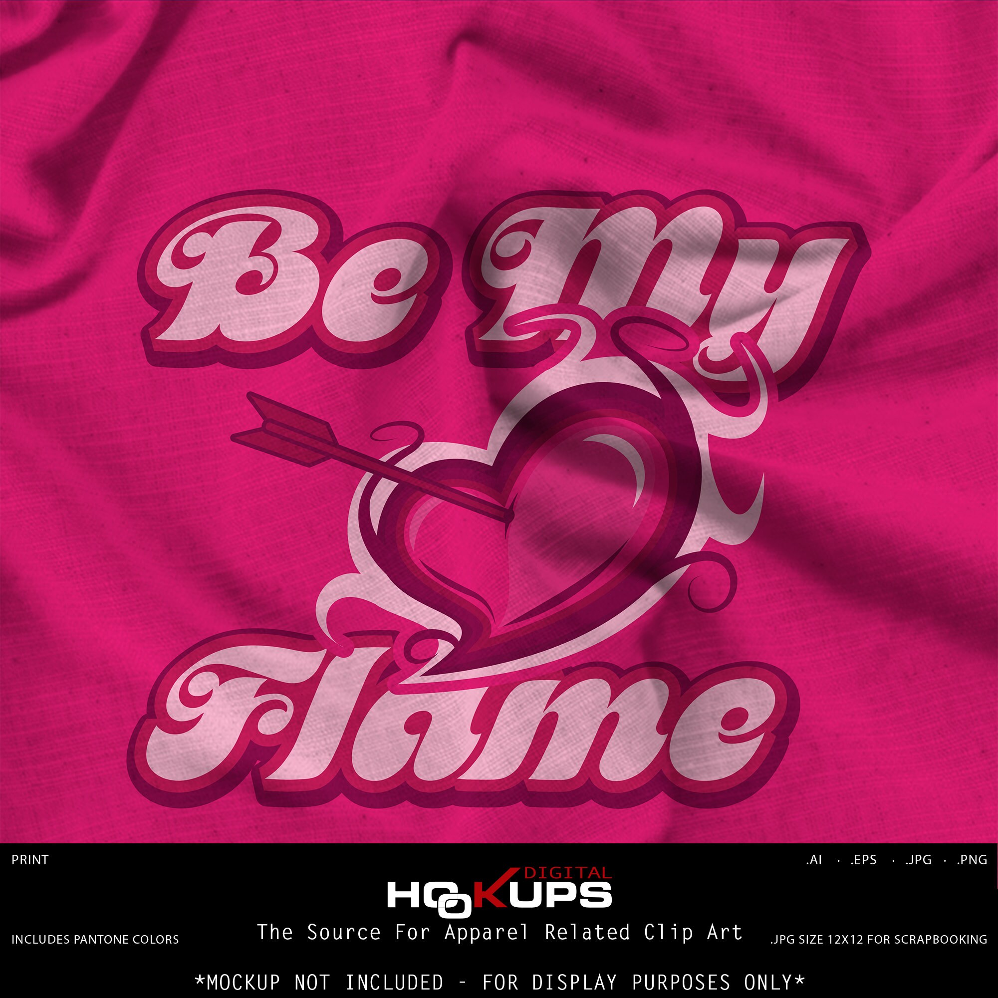 Seamless Valentine Flaming Heart Pattern Bundle Textile, Wrapping or ...