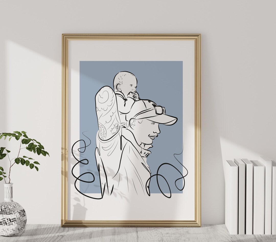 Custom Loved One Portrait, Family Drawing for Christmas, Custom Family ...