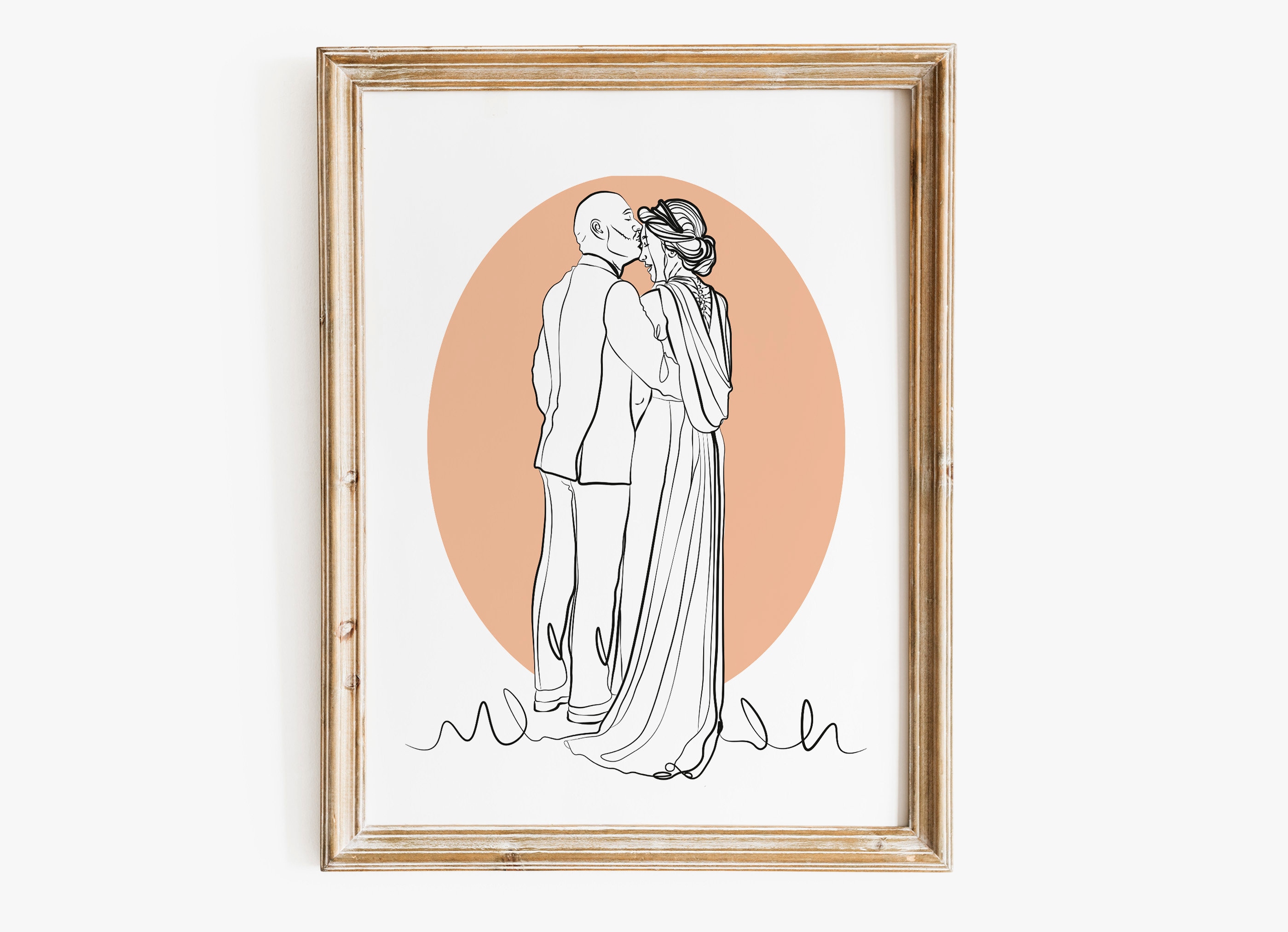 Custom Line Art Portrait for Loved One | Personalized Soulmate Drawings ...