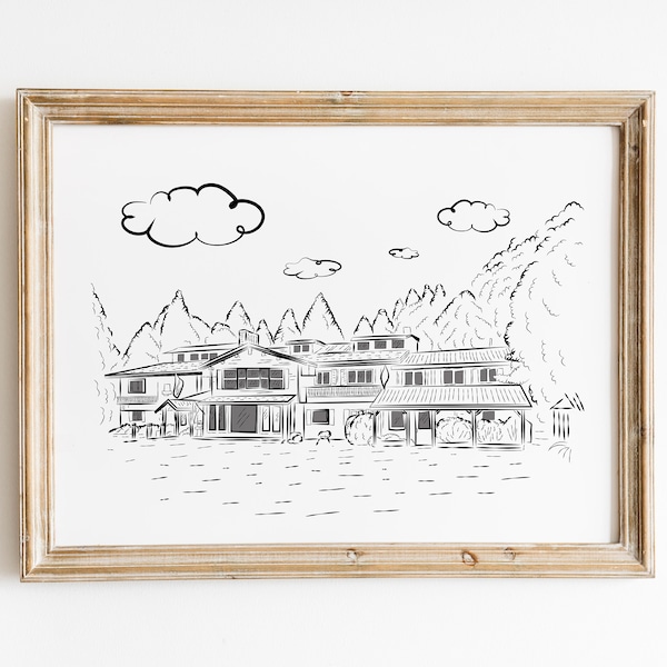 Custom House Drawing - Etsy