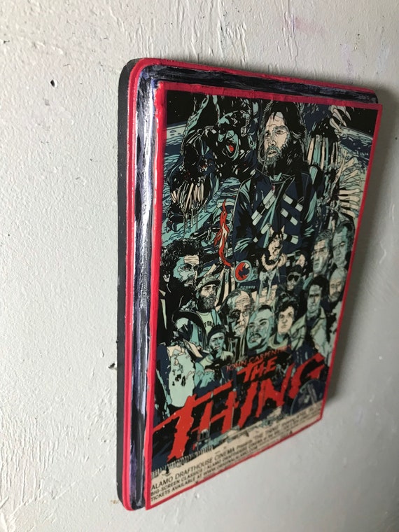9x7 John Carpenters The Thing handmade movie mini poster wood art ...