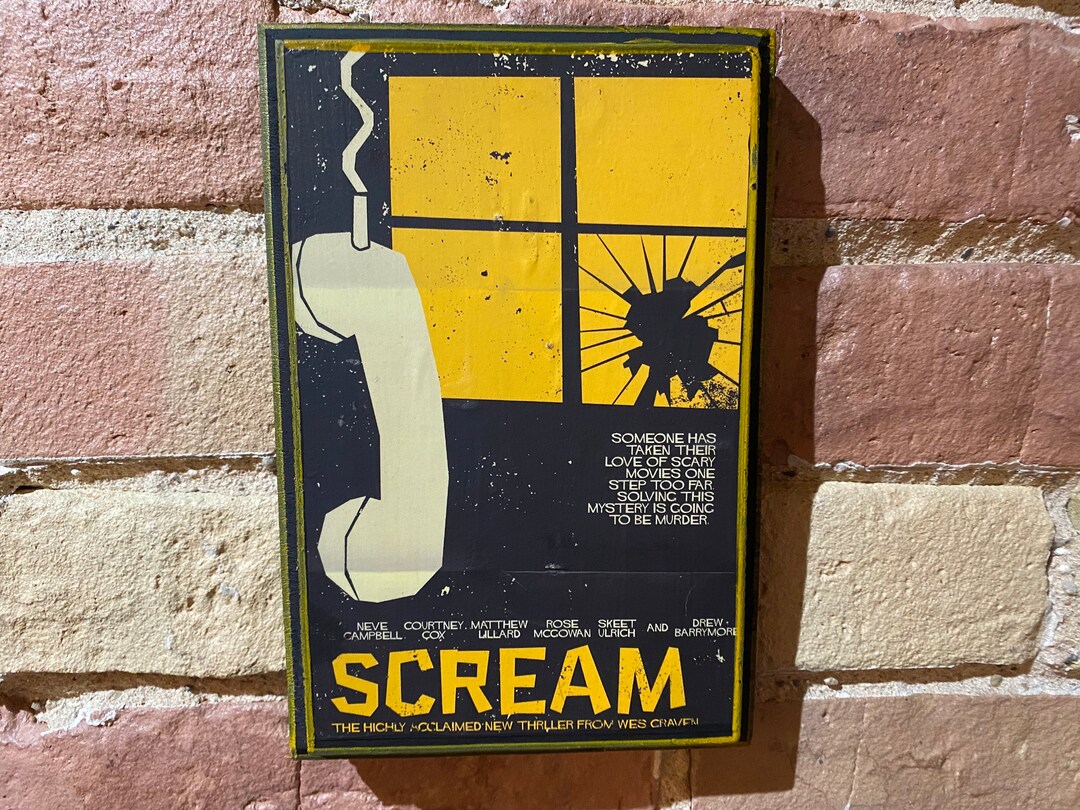 Scream Handmade Movie Mini Poster Wood Art Plaque 8x6 - Etsy