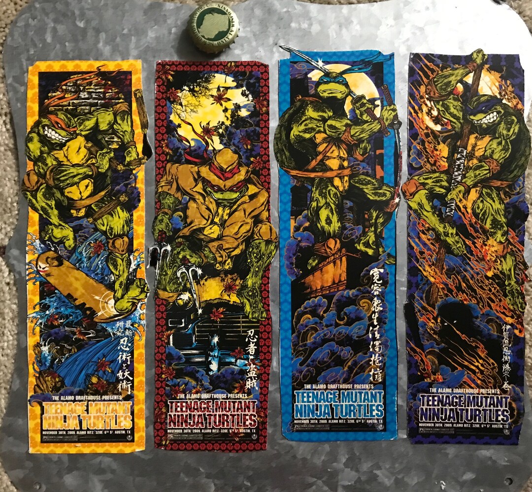 4 Magnets Teenage Mutant Ninja Turtles Handmade Pulp Art Magnets - Etsy