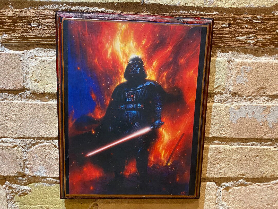 Star Wars Dath Vader Sith Handmade Movie Mini Poster Wood Art Plaque 12 ...