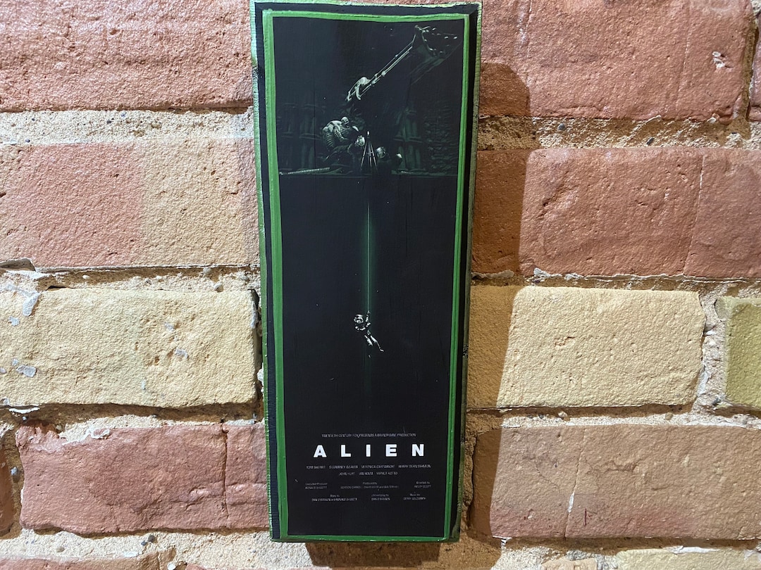 Alien Handmade Movie Mini Poster Wood Art Plaque 9x5 - Etsy