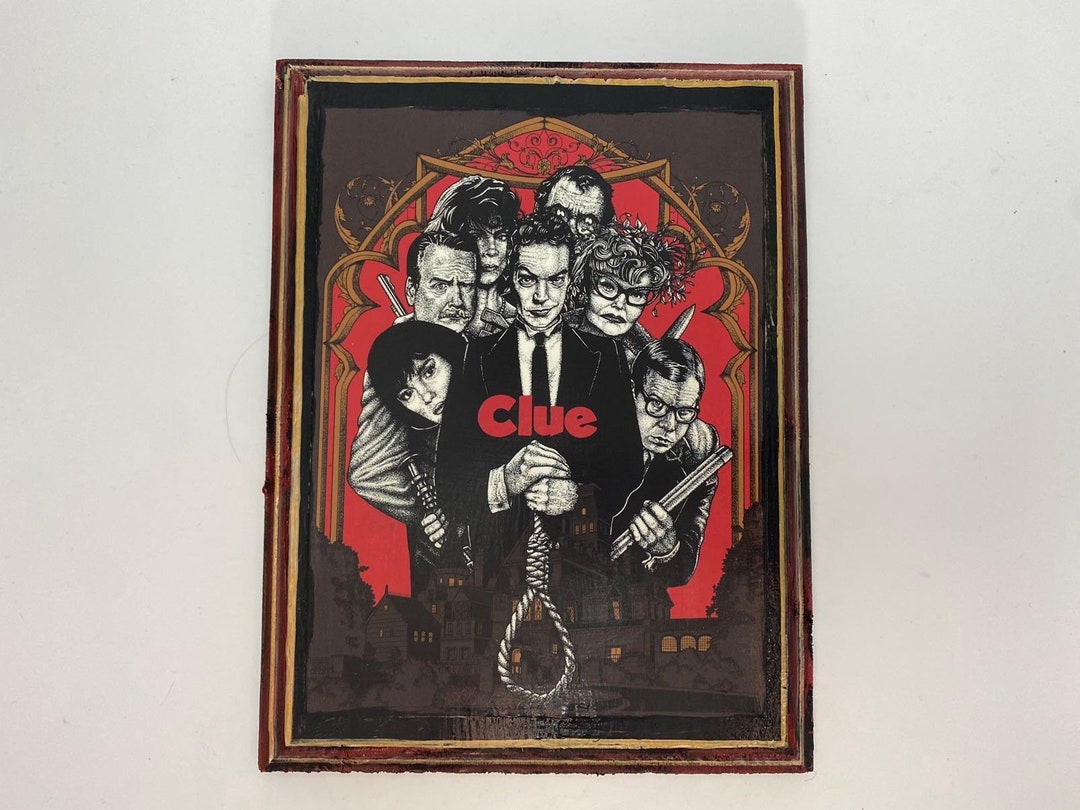 Clue Handmade Movie Mini Poster Wood Art Plaque 9x7 - Etsy