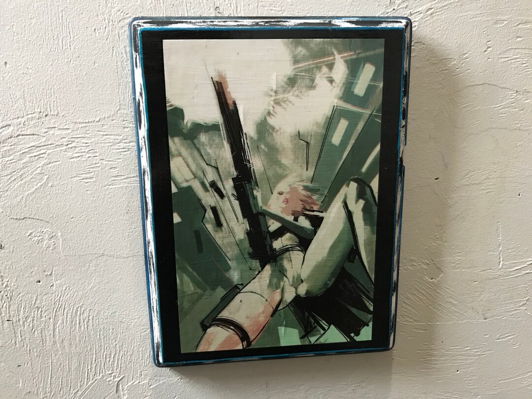 12x9 metal Gear Solid Sniper Wolf Ashly Wood Handmade Video Game Art ...