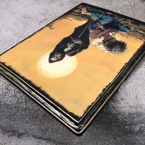 12x9 Death Retro Italian Horror Pulp Novel Cover Art Handmade Wood ...