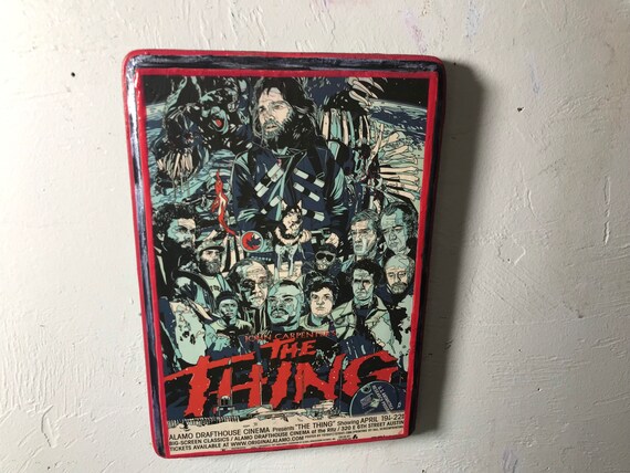 9x7 John Carpenters The Thing handmade movie mini poster wood art ...
