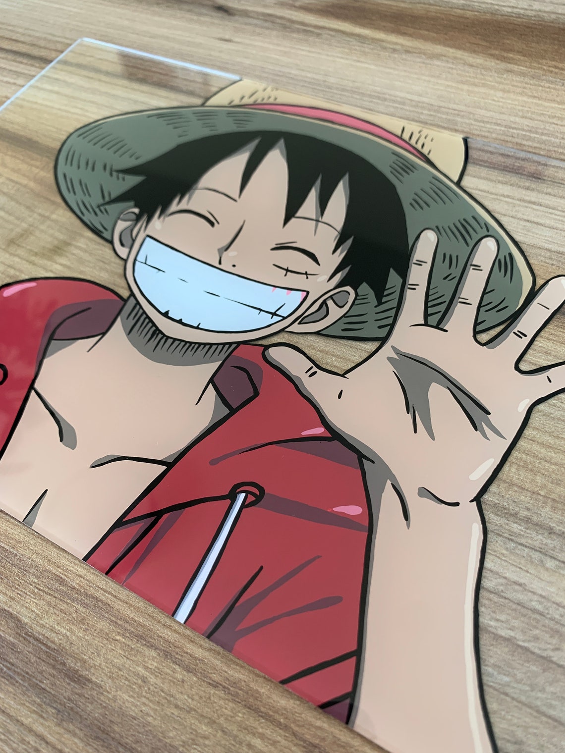 Monkey D. Luffy Glass Painting One Piece Anime - Etsy