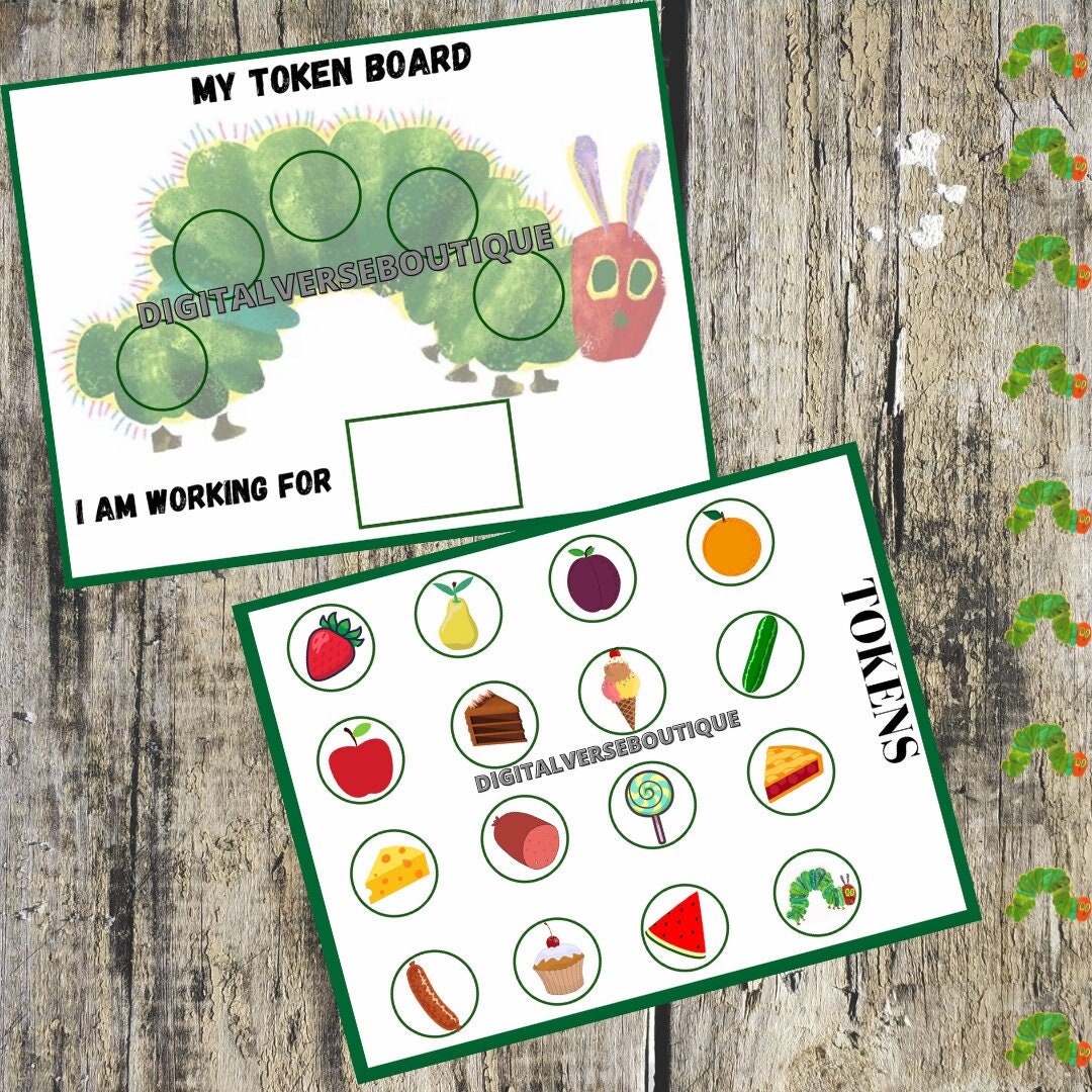 The Very Hungry Caterpillar Token Board - Etsy