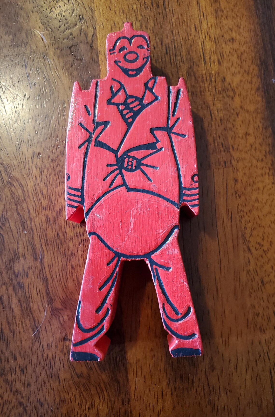 Vintage 1980s Bill Ding Figure Wooden Grab Bag - Etsy