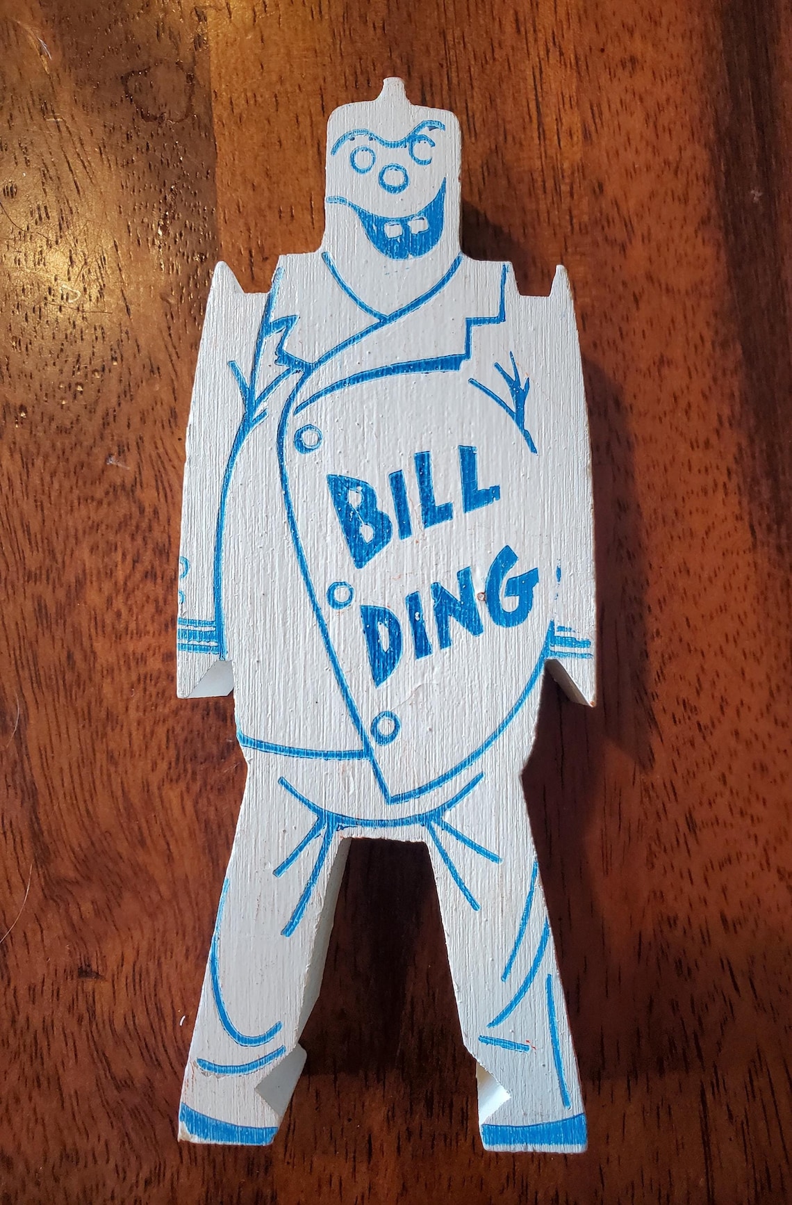 Vintage 1980s Bill Ding Figure Wooden Grab Bag - Etsy