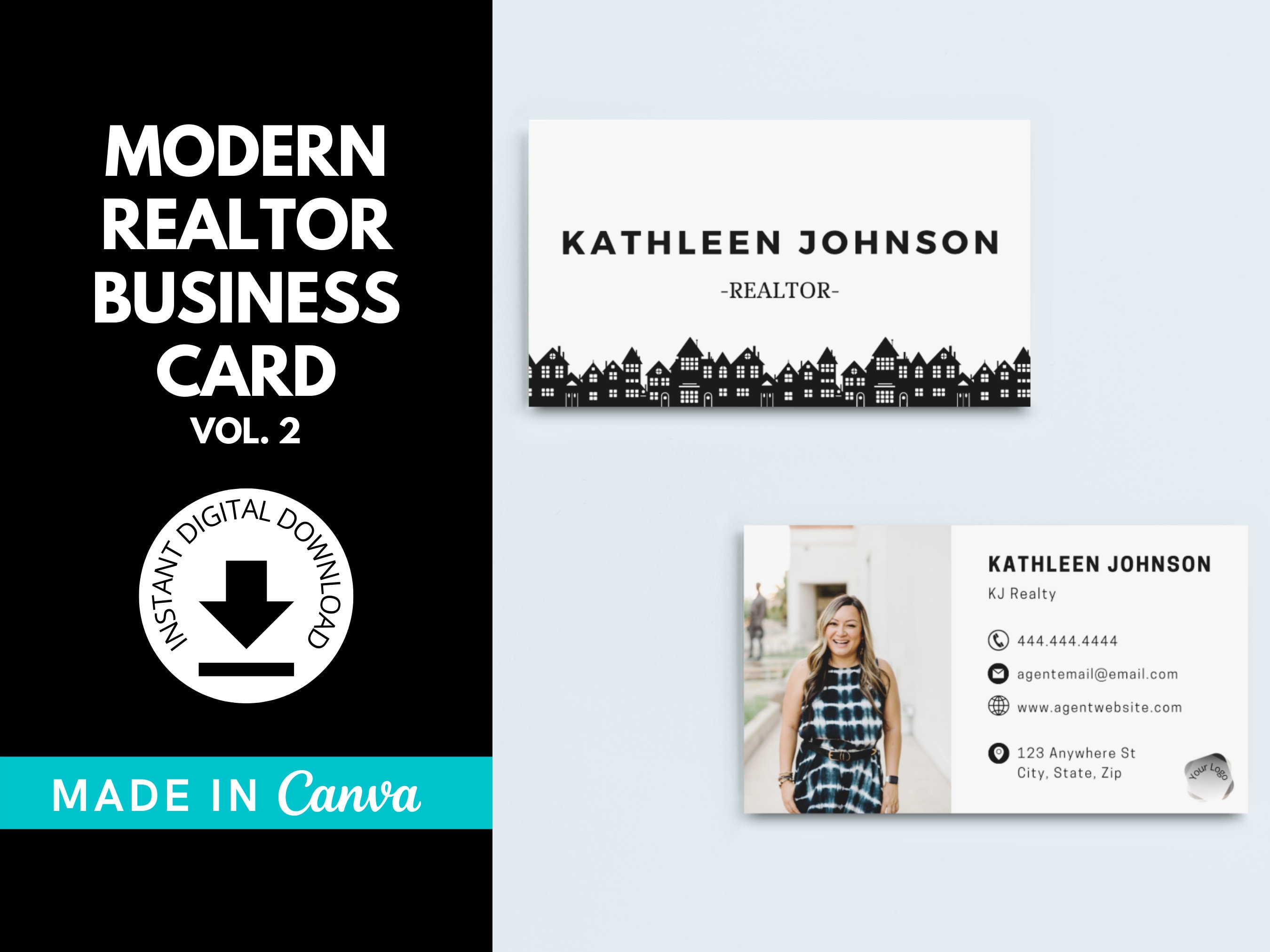 Real Estate Business Card | Business Card Template | Realtor Business ...