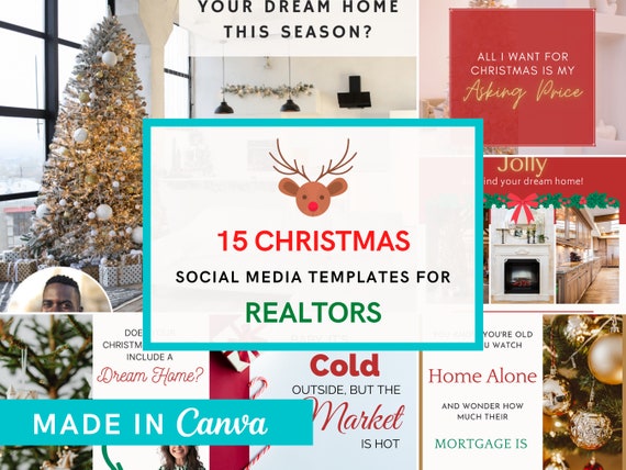 15 Real Estate Christmas Templates Real Estate Marketing | Etsy