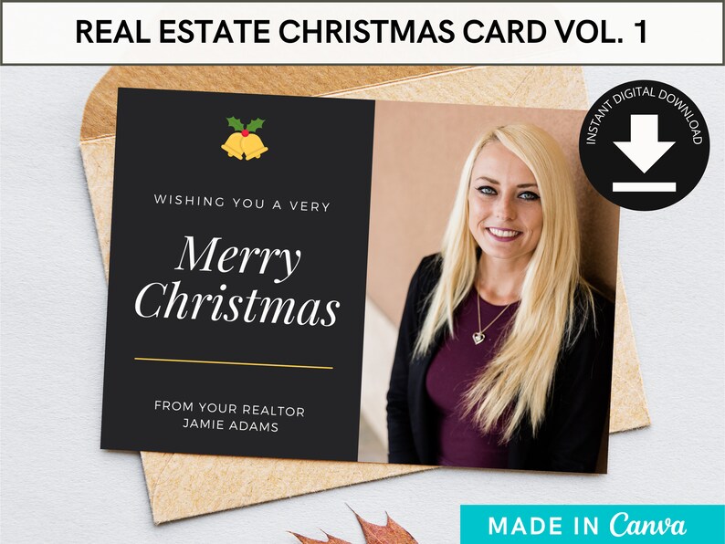 Real Estate Christmas Card Template | Real Estate Holiday Card | Real ...