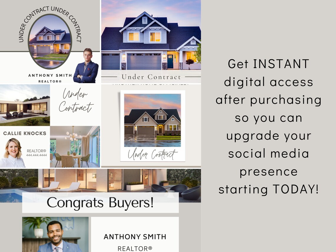 15 Under Contract Real Estate Templates | Social Media | Instagram ...