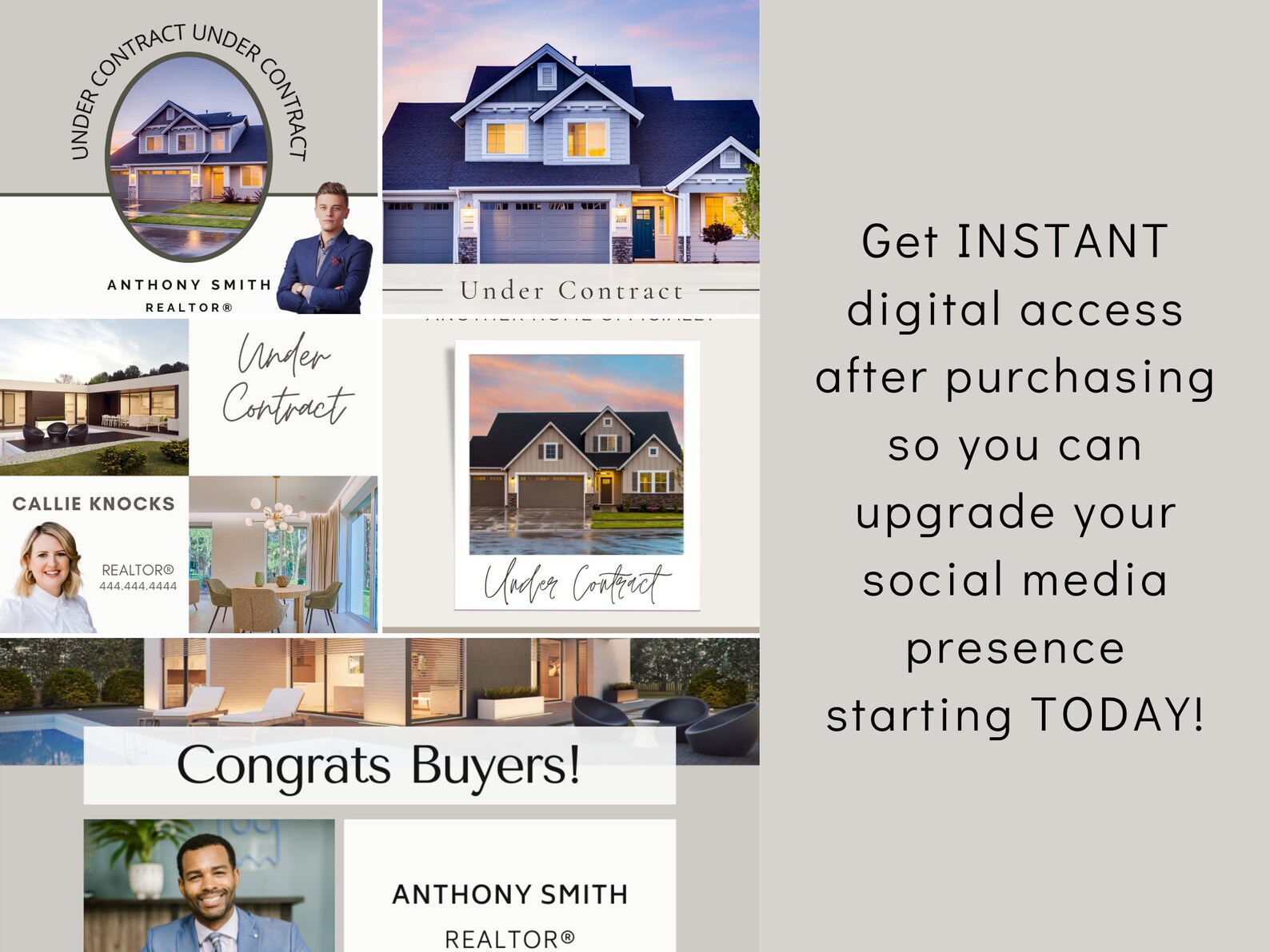 15 Under Contract Real Estate Templates | Social Media | Instagram ...