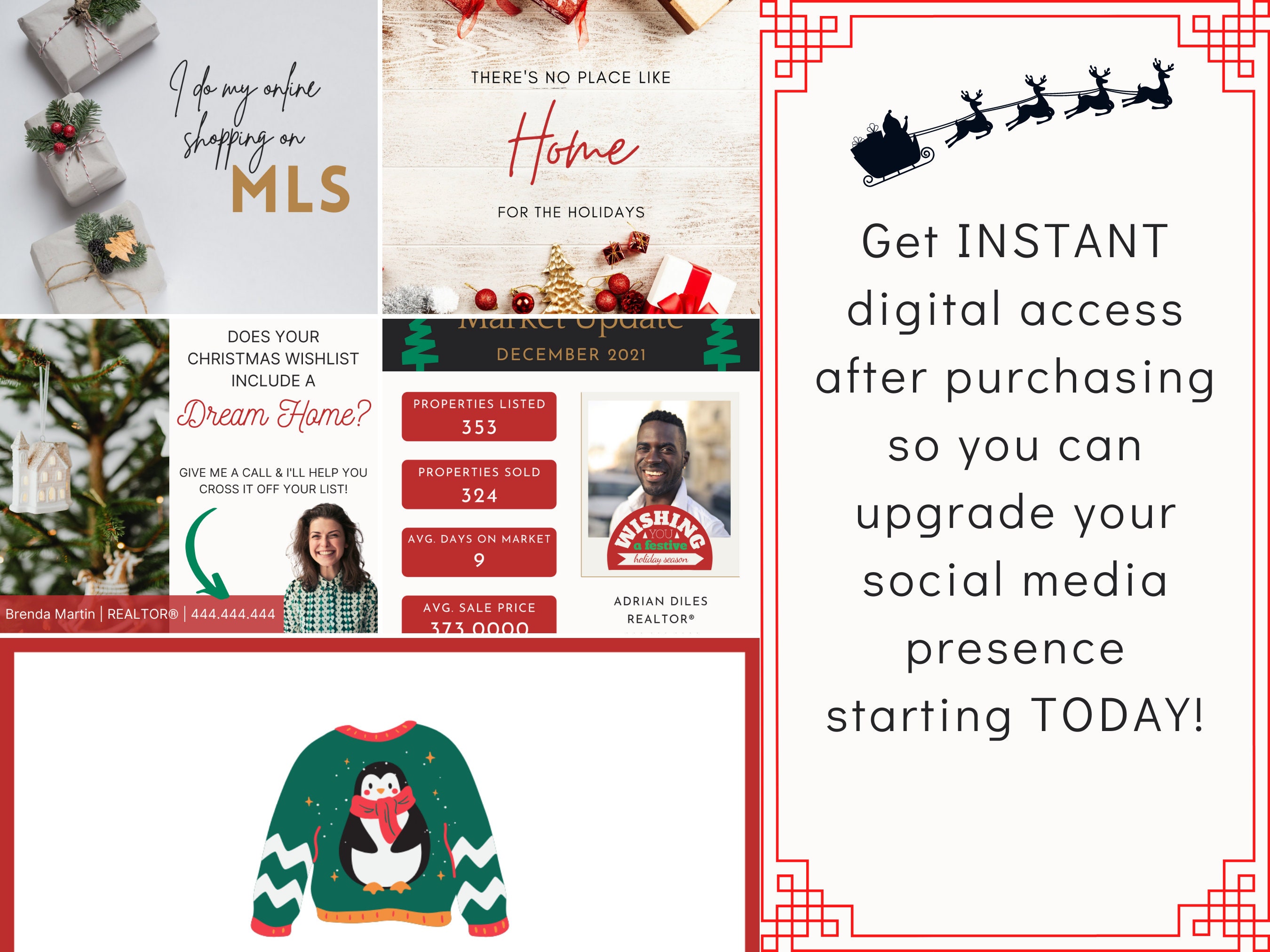 15 Real Estate Christmas Templates Real Estate Marketing Real Estate ...