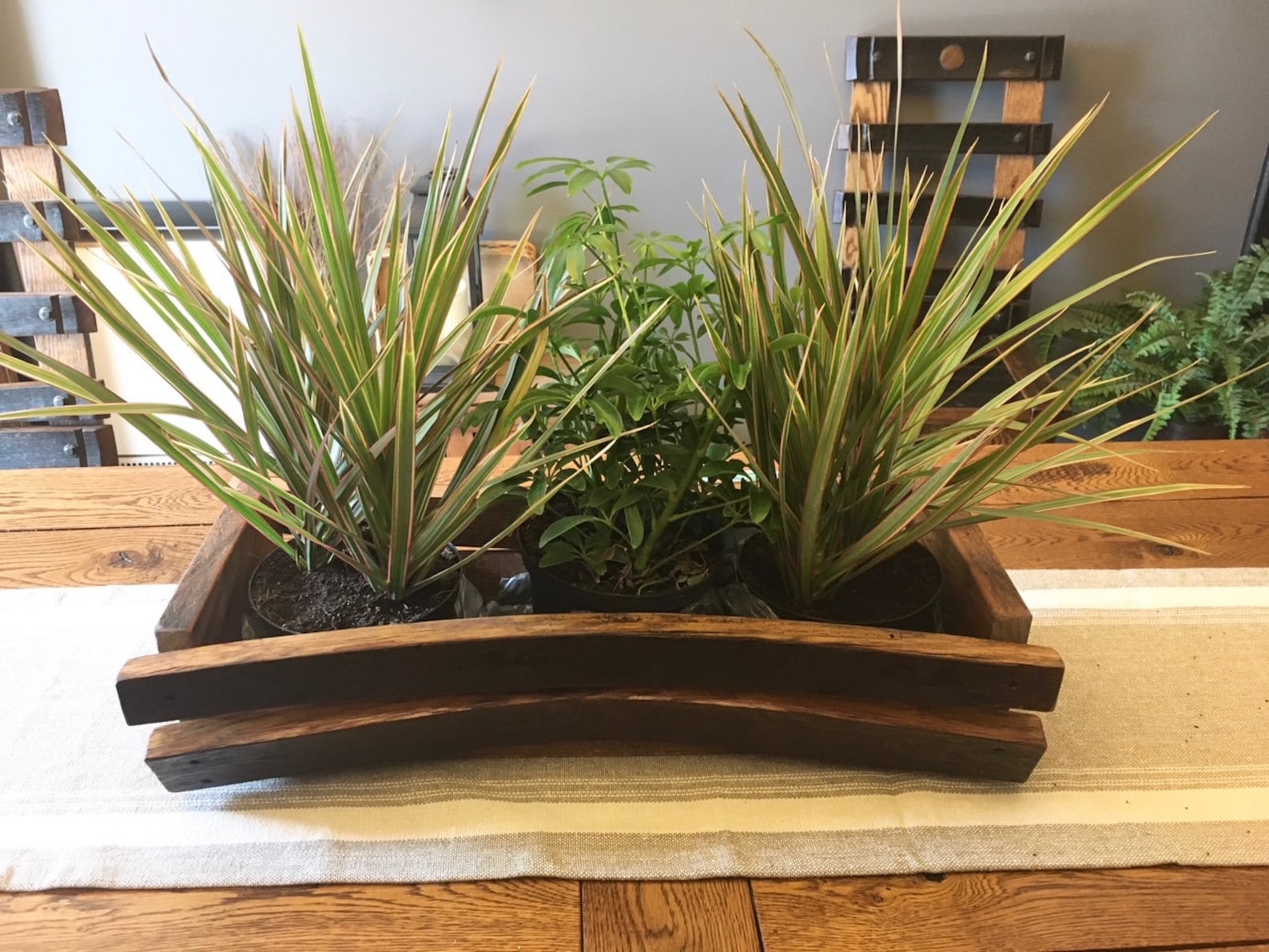 24" Wine/whiskey Barrel Stave Basket - Etsy