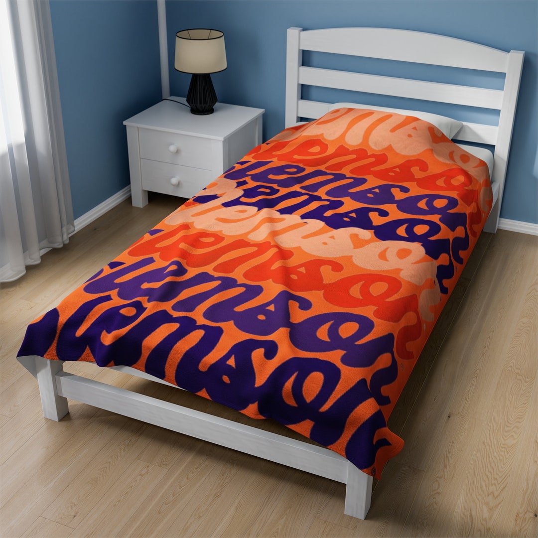 Clemson Velvet Throw Blanket | College Student Dorm Room Comfort ...