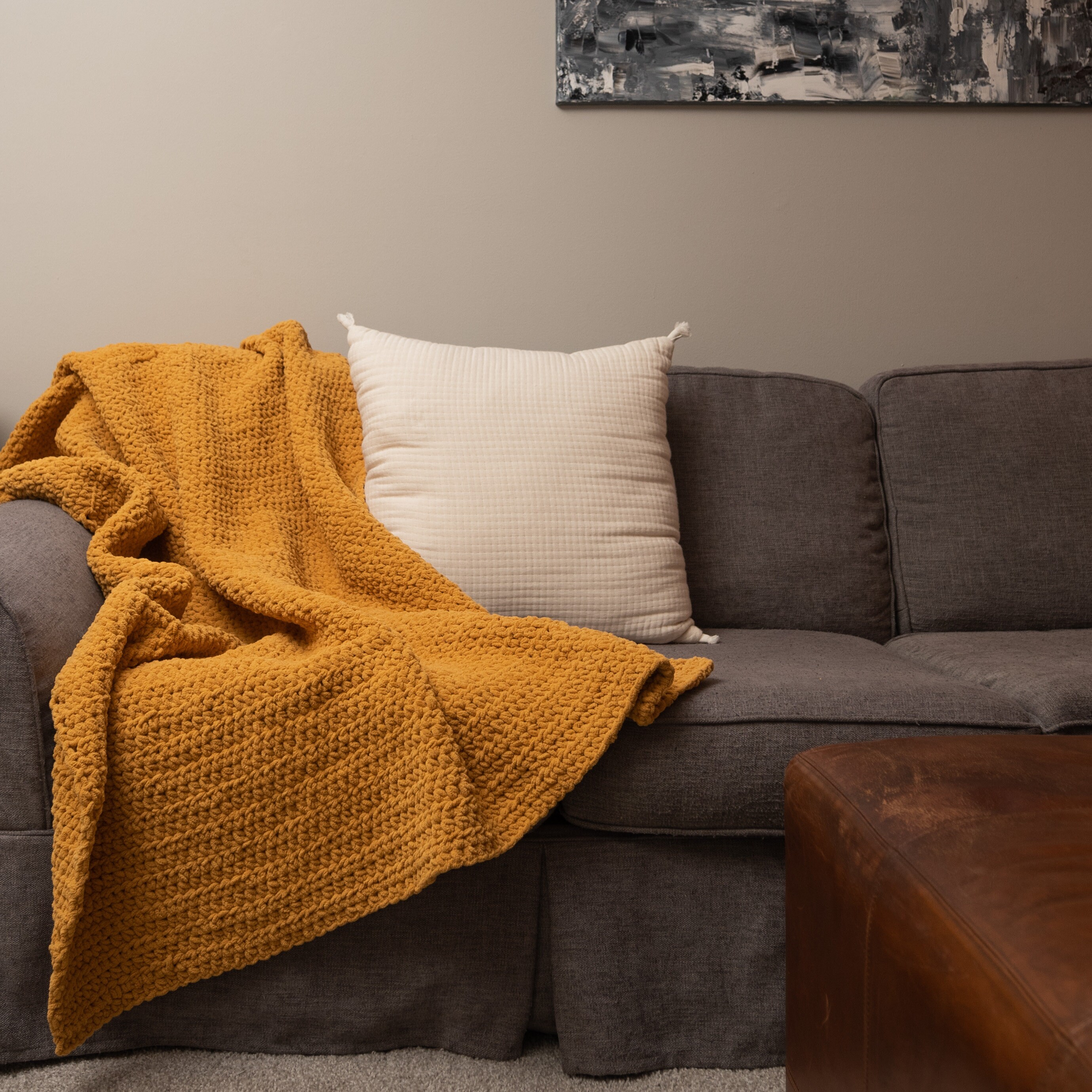 Mustard Yellow Crochet Afghan - Etsy