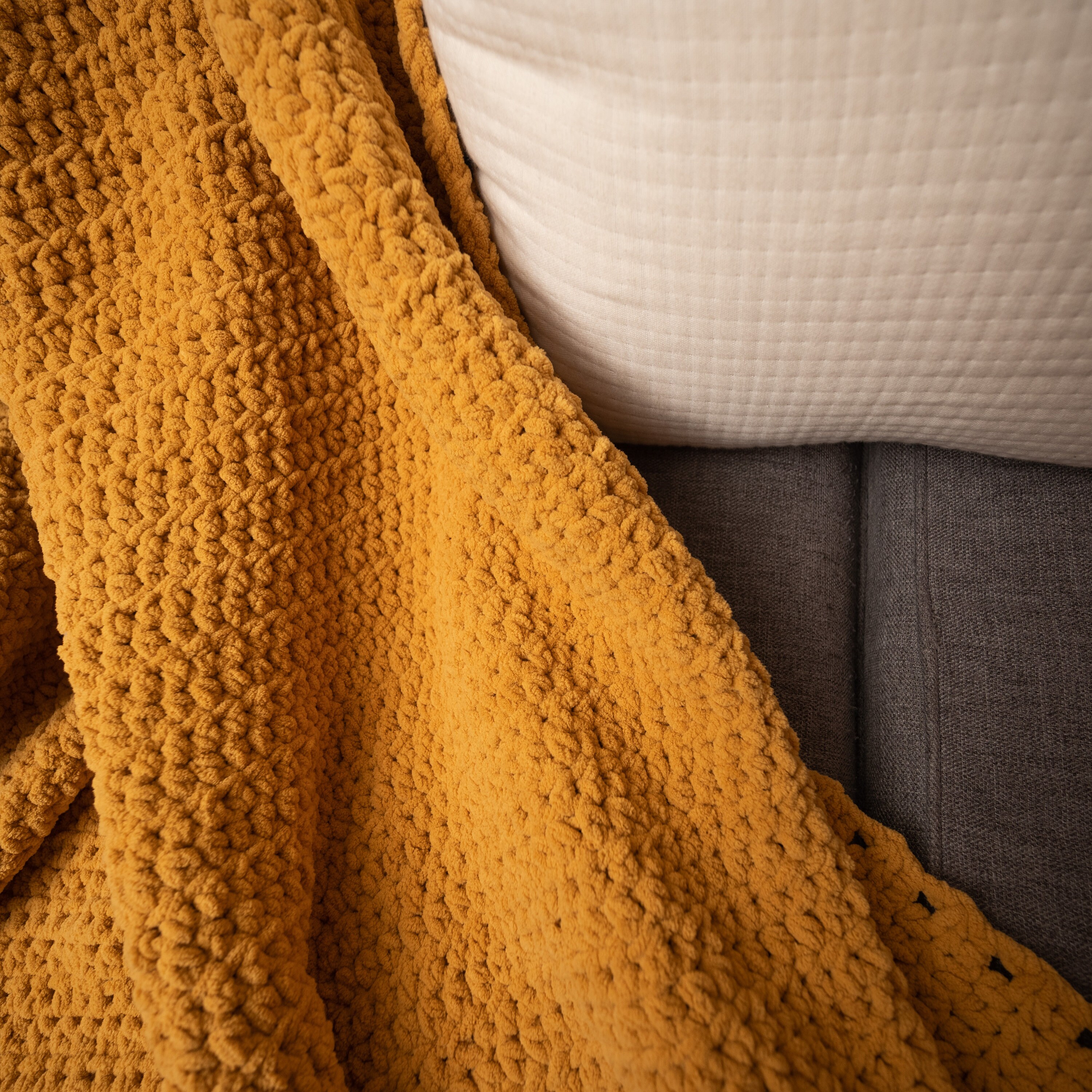 Mustard Yellow Crochet Afghan - Etsy