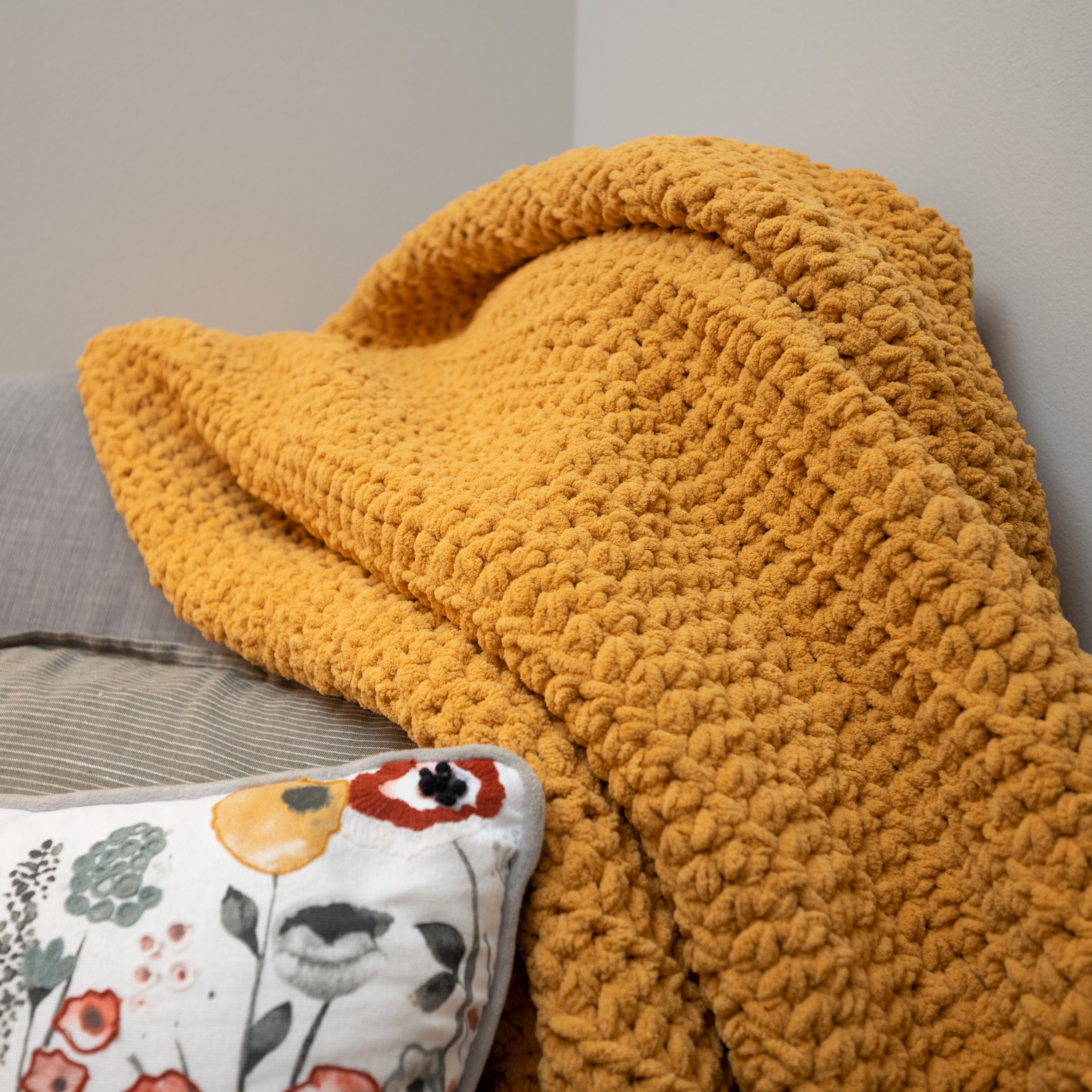Mustard Yellow Crochet Afghan - Etsy