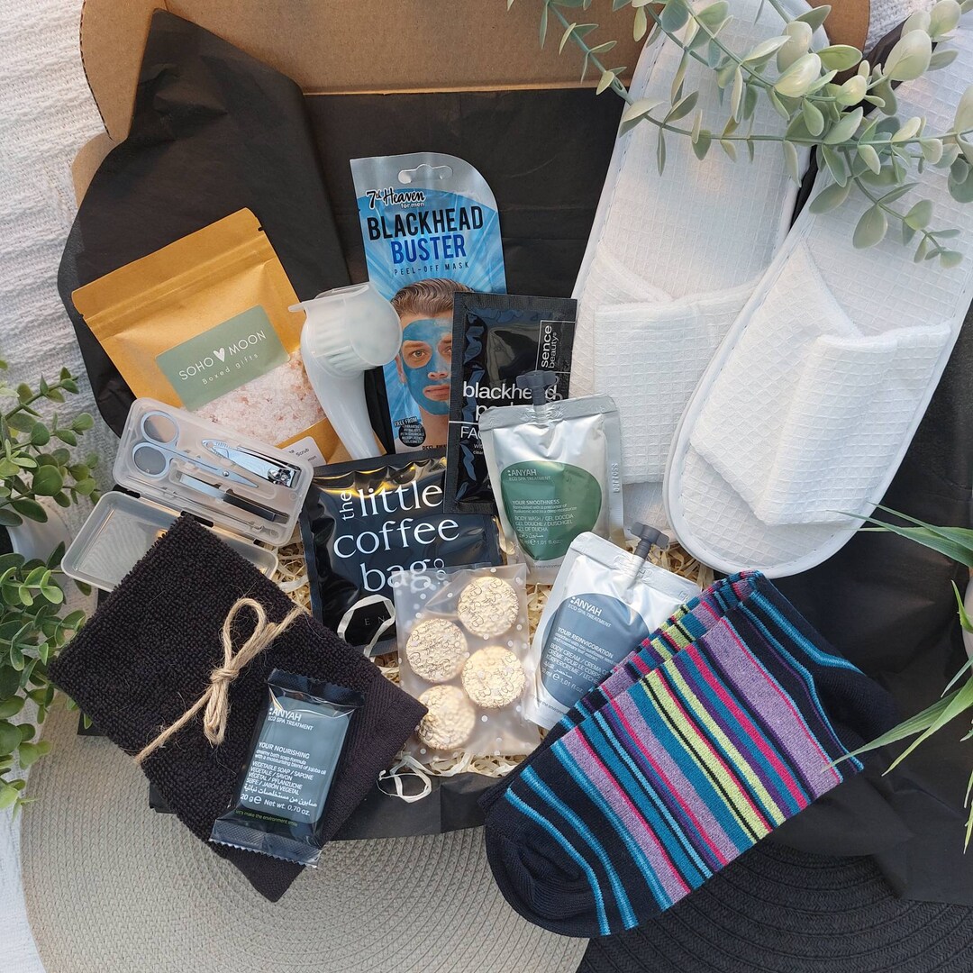 Men's Home Spa Gift, Pamper Hamper, Spa Gift Box for Him, Birthday Gift ...