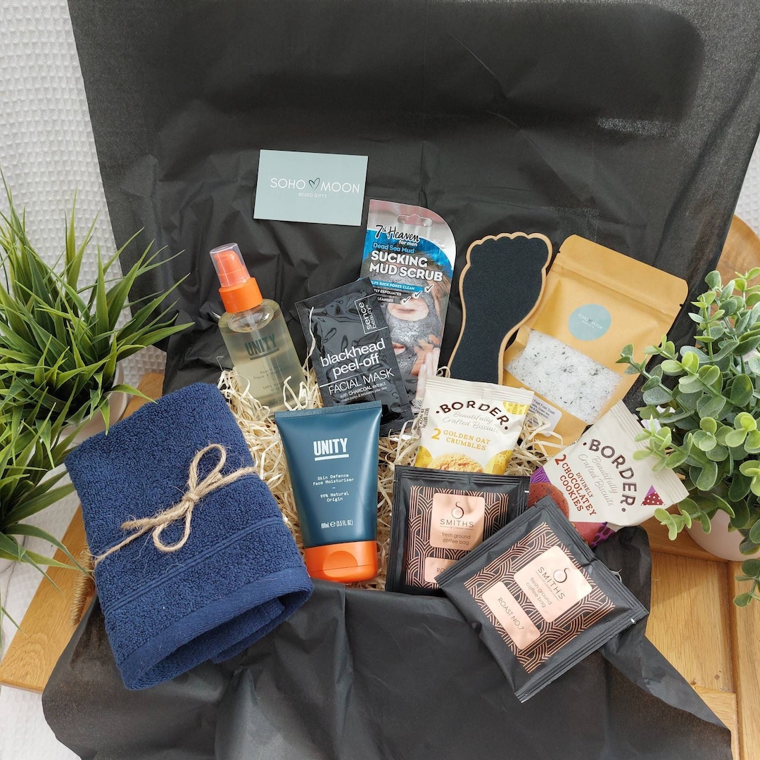 Mens Gift Box, Spa Pamper Hamper for Him, Grooming Gift for Man, Self ...