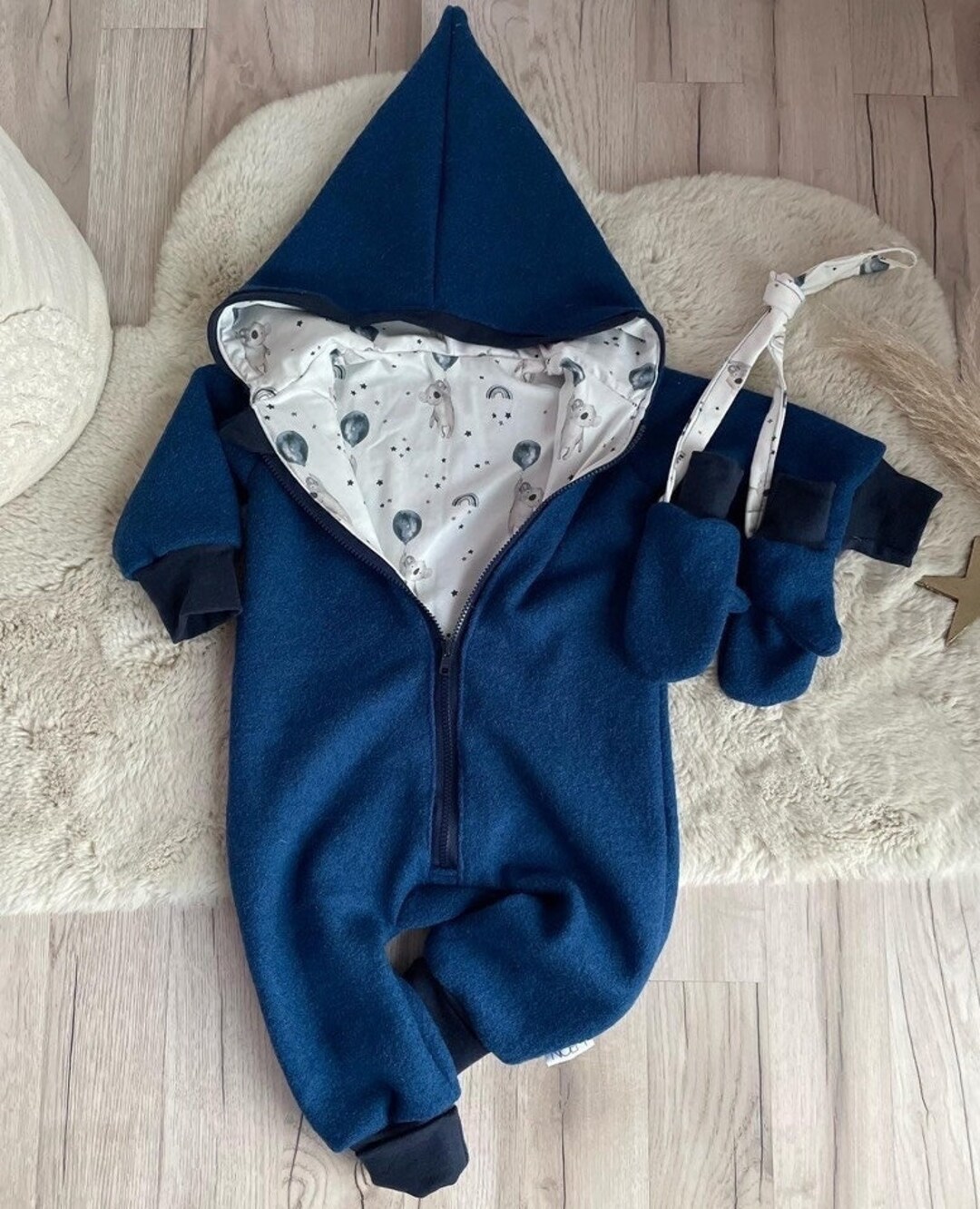 Fulled Suit Wool Whale Suit Wool Whale Overalls Walksuit Baby - Etsy