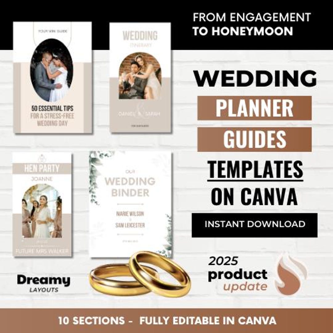 Wedding Planner Bundle, Ultimate Wedding Guide, Printable Planner ...