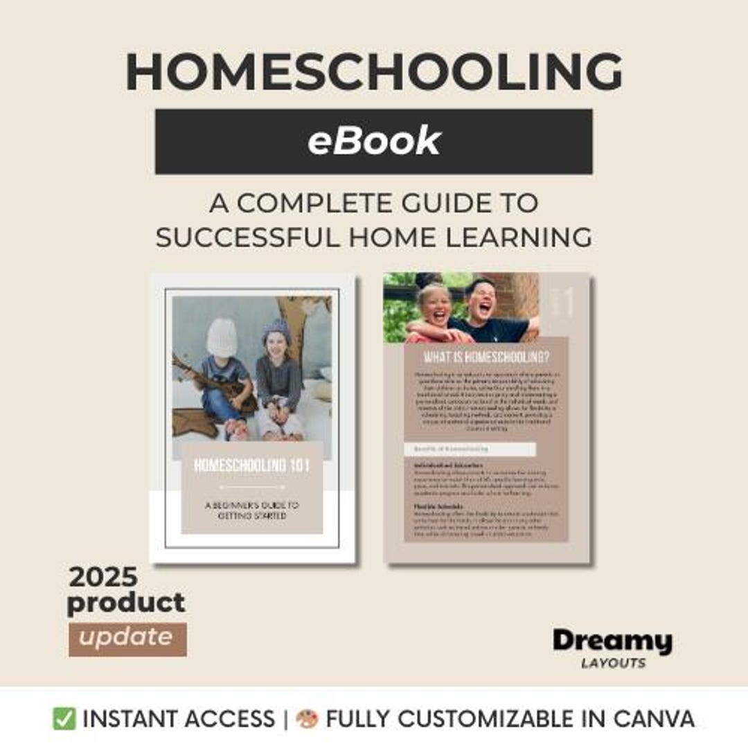 Homeschooling 101 Guide, Beginner’s Homeschool Planner, Editable Canva ...