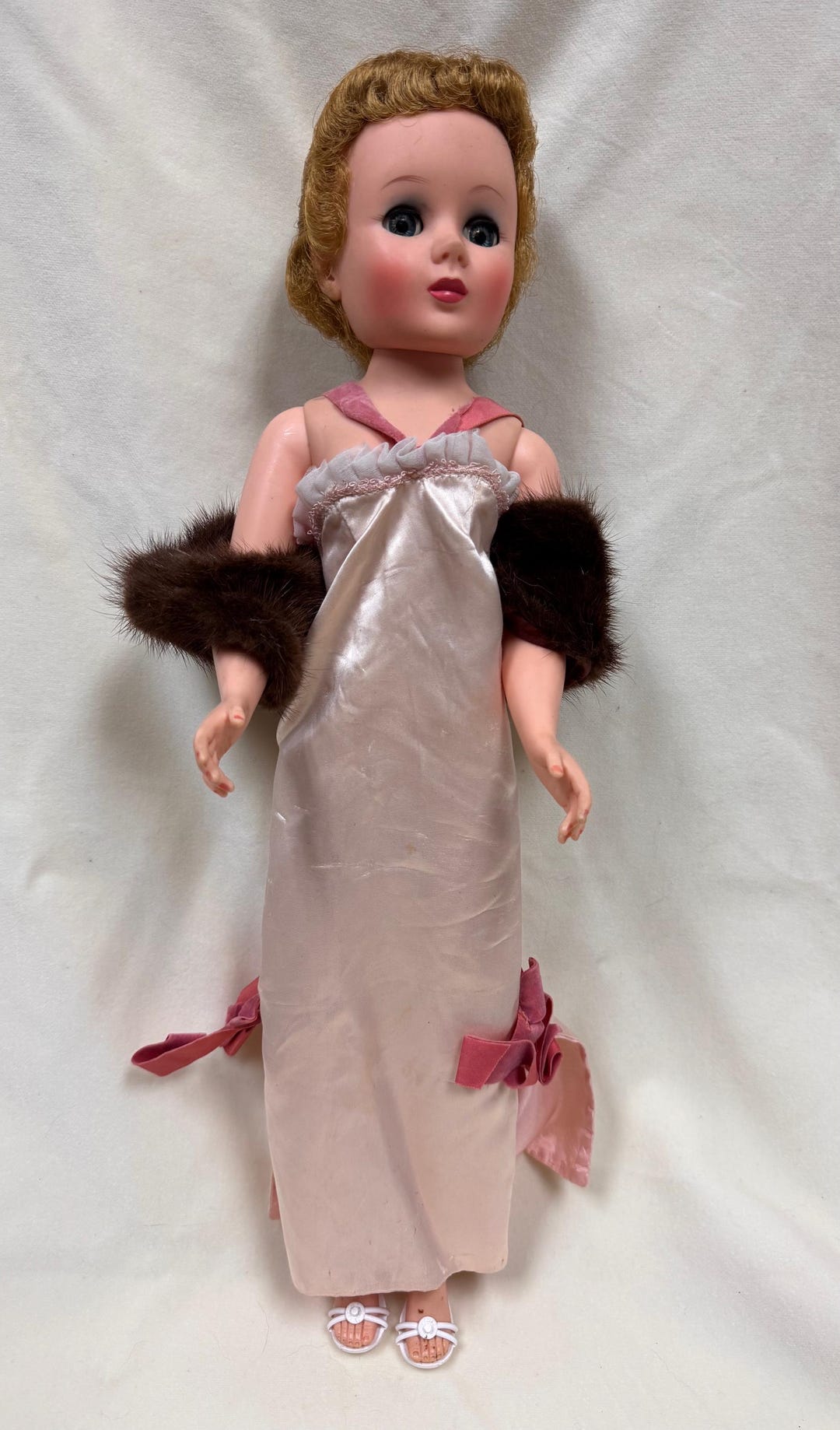 19" Vintage 1958 American Character Toni Doll Romance With Mink Shale ...