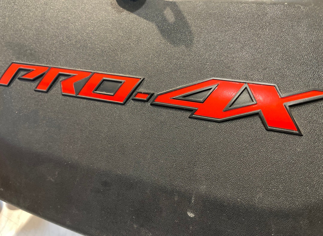 Color Matching Emblem Decals (Lava Red) for PRO-4X and PRO X Models ...
