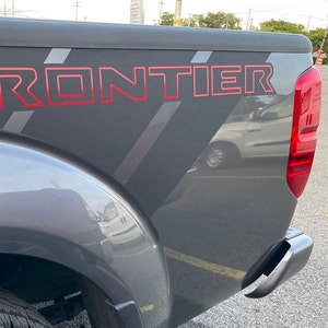 Graphics for 2005-2021 Nissan Frontier Rear Quarter Short Box Stripes ...