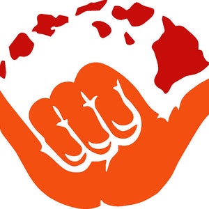 Shaka Sign Hawaiian Islands Decal Sticker 2 Color Vinyl - Etsy