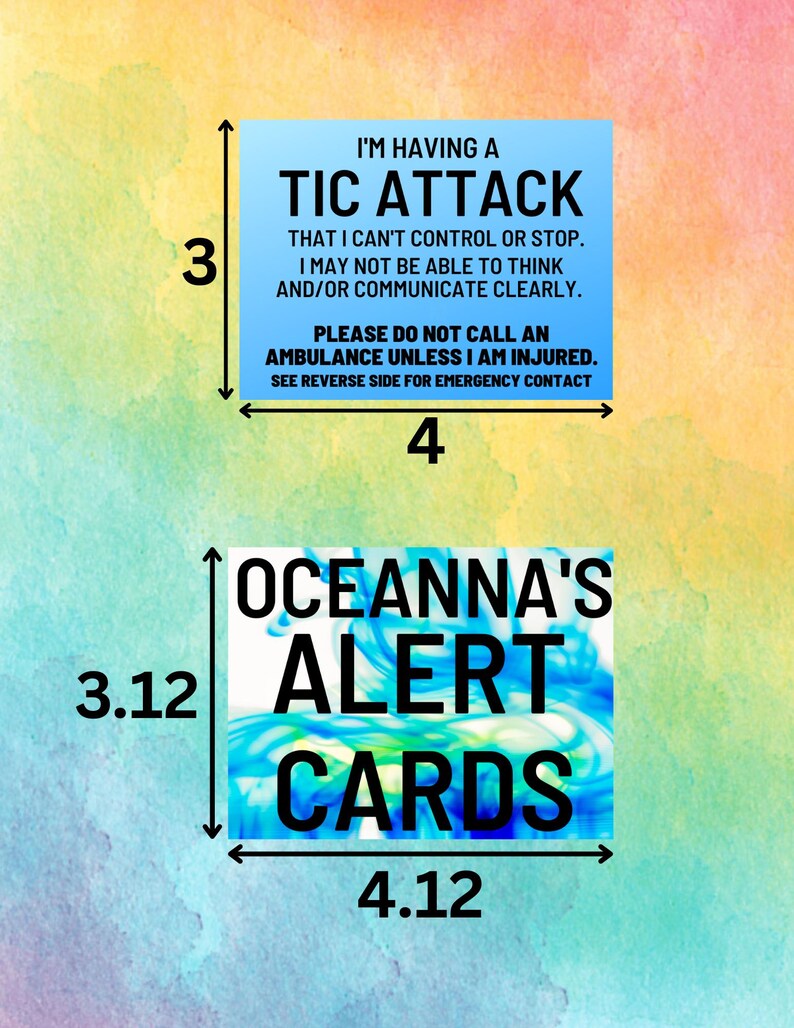 Disability/disorder Medical Alert Cards | Disability/disorder Awareness ...