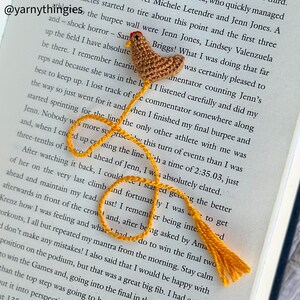 MADE TO ORDER Mini Crochet Chicken Bookmark "charlotte" (customizable ...