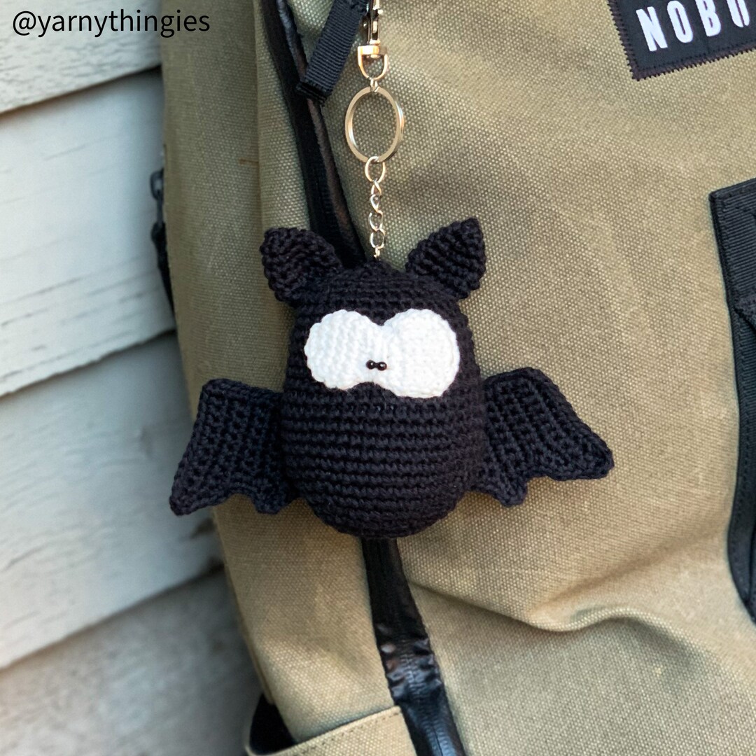 READY TO SHIP Crochet Bat Keychain/backpack Clip "boris" - Etsy