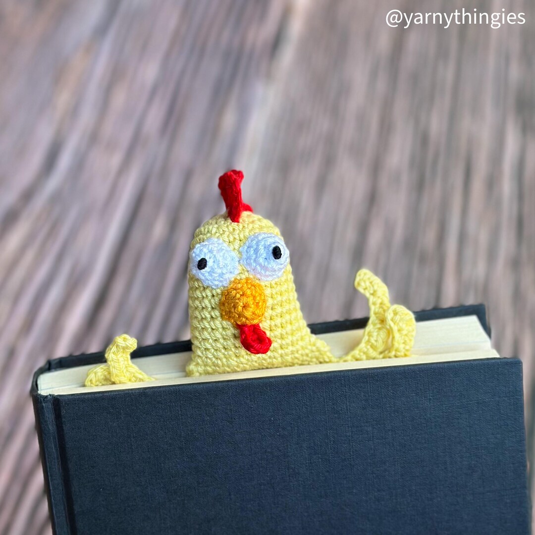 READY TO SHIP Crochet Chicken Bookmark "charlie" - Etsy