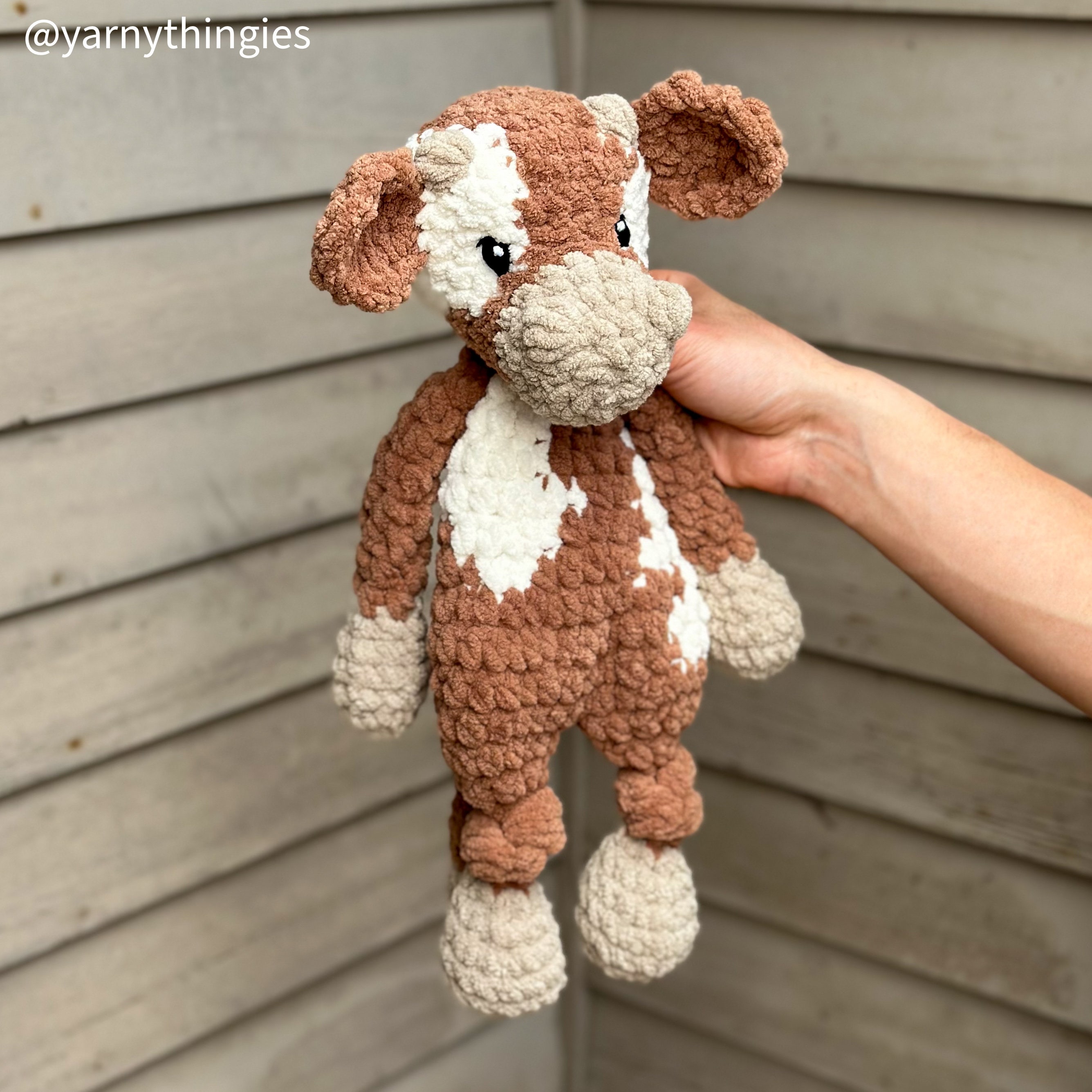 MADE TO ORDER Crochet Cow Knotted Lovey "colleen" (customizable) - Etsy