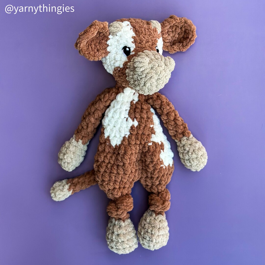 MADE TO ORDER Crochet Cow Knotted Lovey "colleen" (customizable) - Etsy