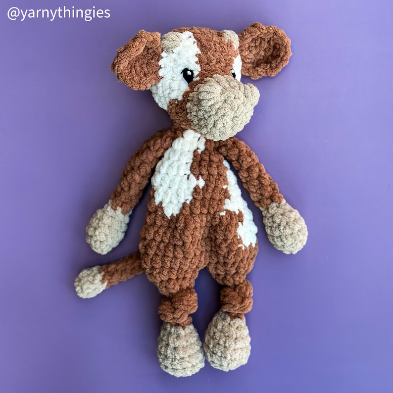 MADE TO ORDER Crochet Cow Knotted Lovey "colleen" (customizable) - Etsy