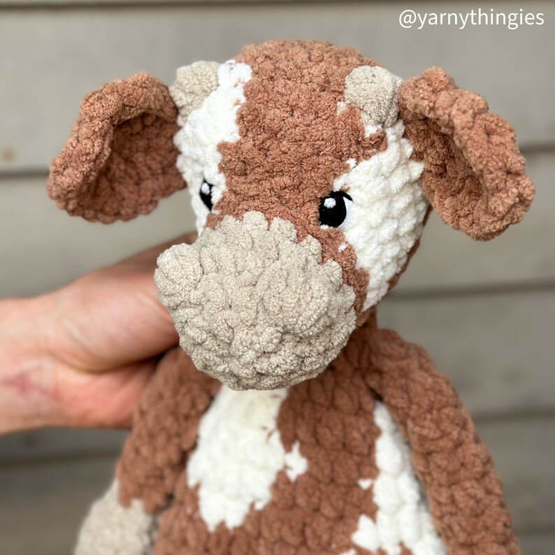 MADE TO ORDER Crochet Cow Knotted Lovey "colleen" (customizable) - Etsy