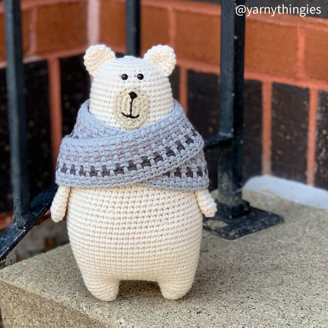READY TO SHIP Crochet Polar Bear Plushie "ricardo" - Etsy